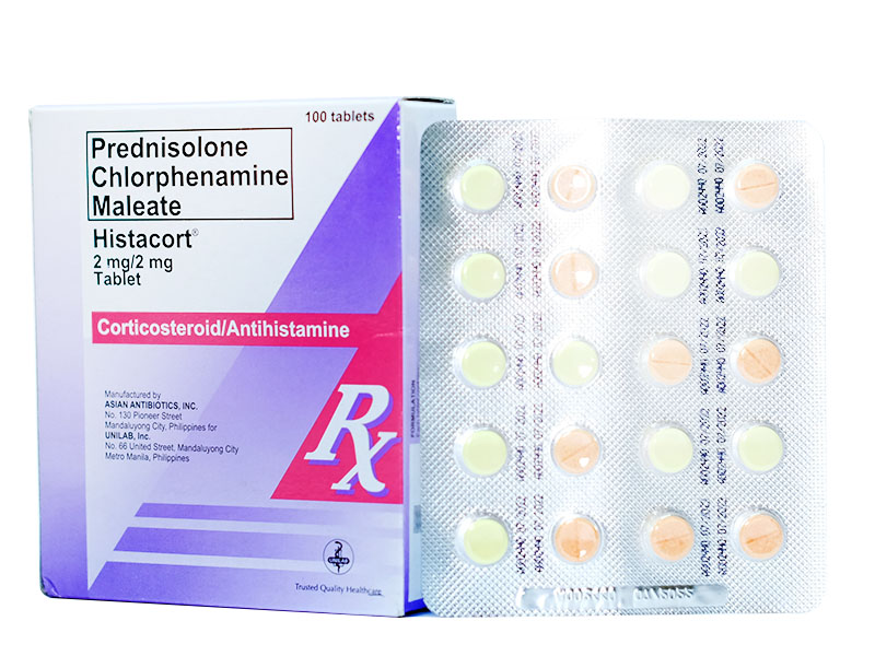 HISTACORT Prednisolone / Chlorphenamine Maleate 2mg / 2mg Tablet 100's ...